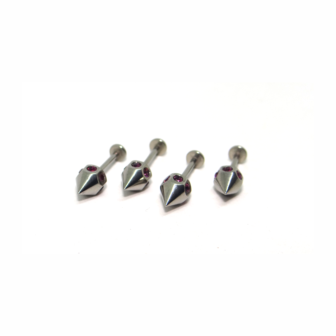 Labret Spike Com Strass – Armazém do Piercing